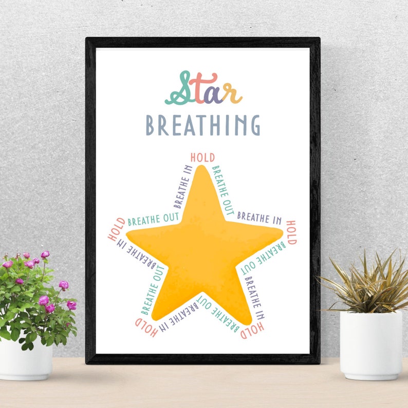 Calming Poster Printable,calm Corner Awareness Quiet Rainbow Themed ...