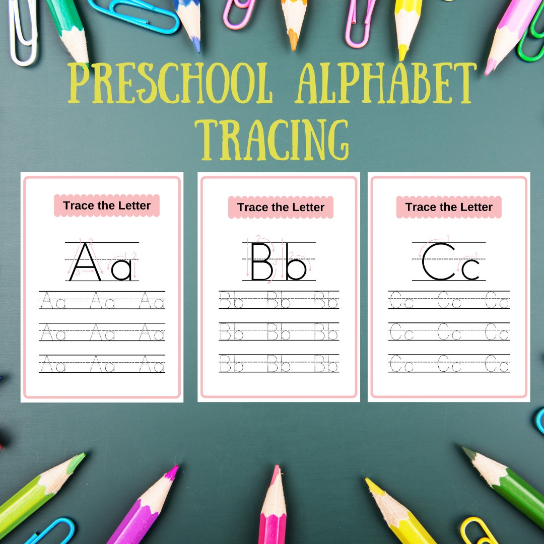 26 Printable Uppercase Alphabet Tracing Worksheets. Preschool ...