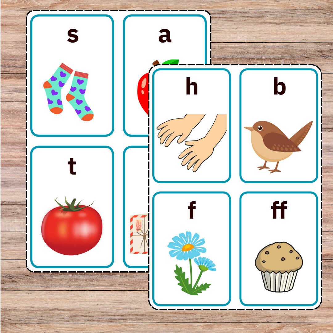 Alphabet Flashcards,23 Phonics Cards,alphabet Educational Learning ...