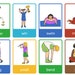 Fun Action Verbs Flashcards,activity Cards for Kids,lifestyle Actions ...