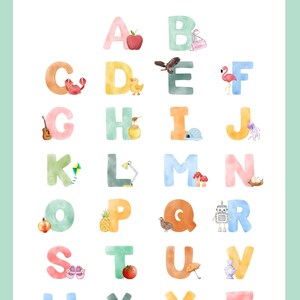 8 Different Educational Posters|alphabet Posters|homeschool Printables ...