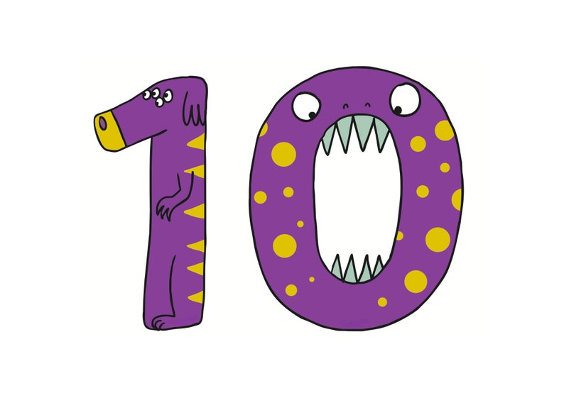 Monster Numbers Display Numbers, Printable Number Flashcards, 1-20 ...