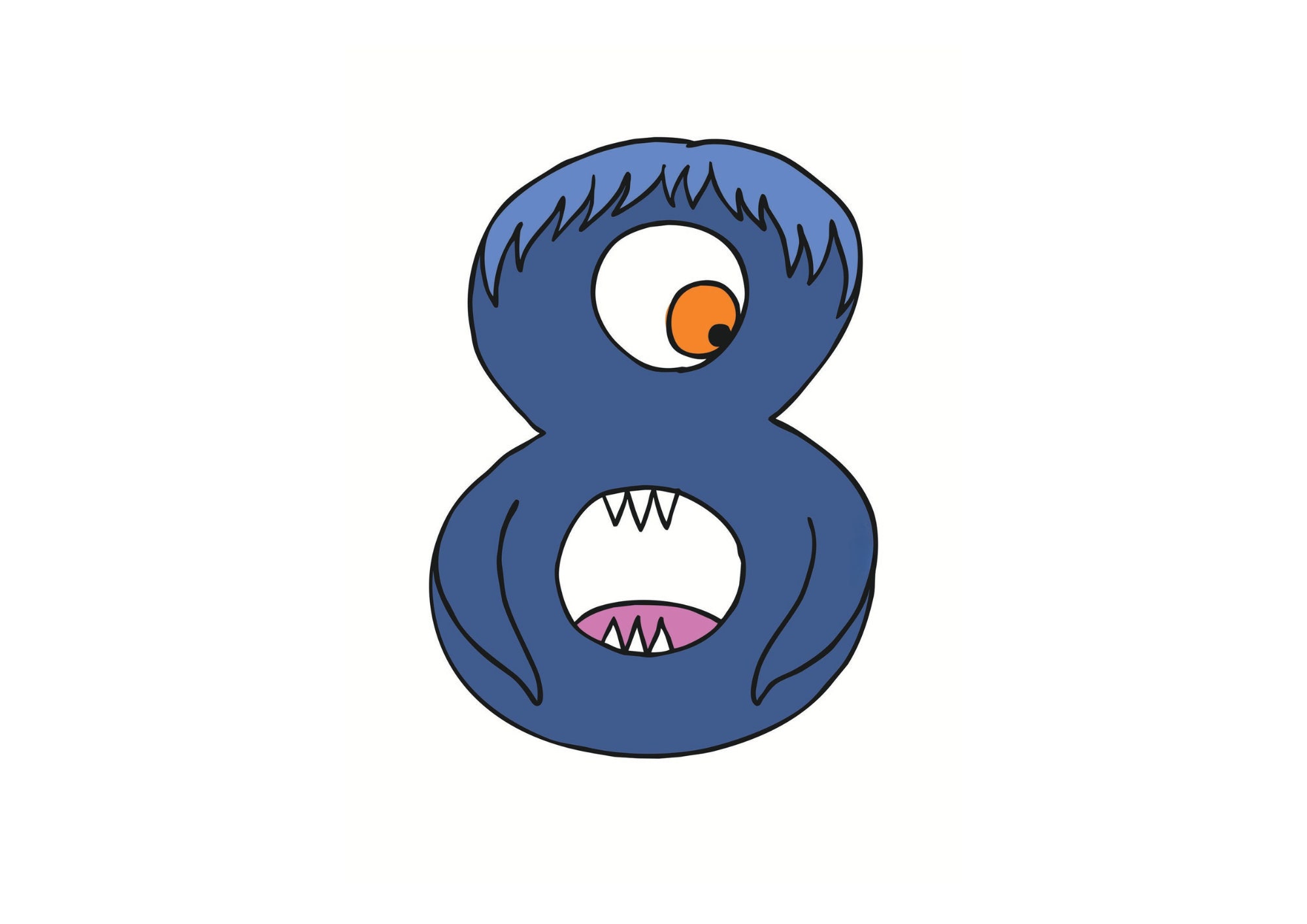 Monster Numbers Display Numbers, Printable Number Flashcards, 1-20 ...
