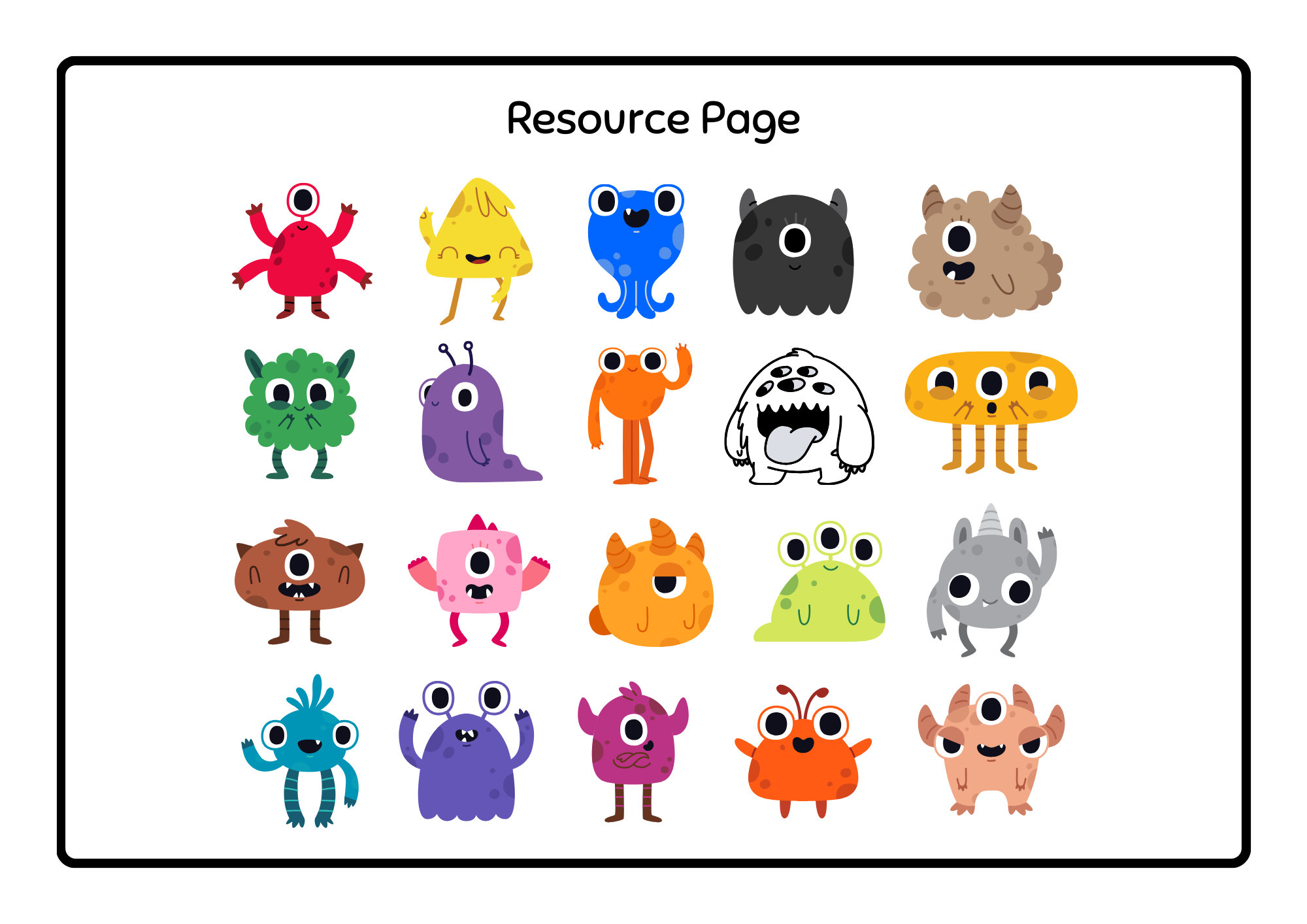 Monster Color Cards, Flashcard,sweet Shapes Color Cards,shape ...