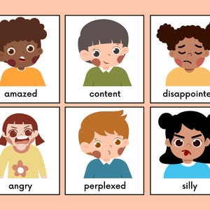 3 Different Emotions Flashcards Montessori Printable Learning Resources ...