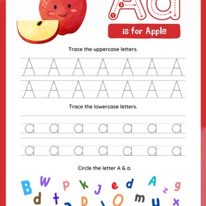 Alphabet Tracking Activity Book,tracing Letter Worksheet,26 Pages of ...