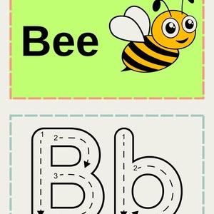 Alphabet Tracing Cardsanimals,alphabet Flashcards for Home,school ...