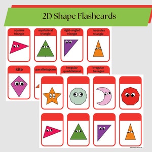 2D Shape Flashcards | Shapes for Kindergarten | Shapes Printable ...