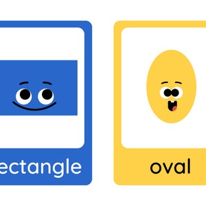 Shapes Flash Cards,educational Shapes Flashcards,preschool Shapes ...