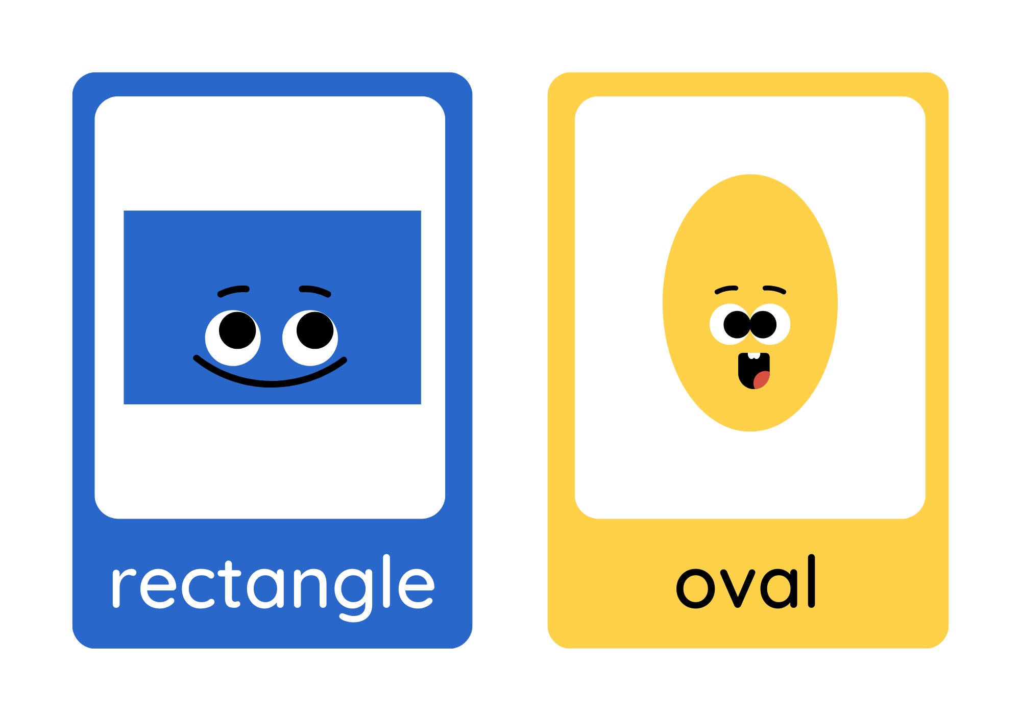 Shapes Flash Cards,educational Shapes Flashcards,preschool Shapes ...