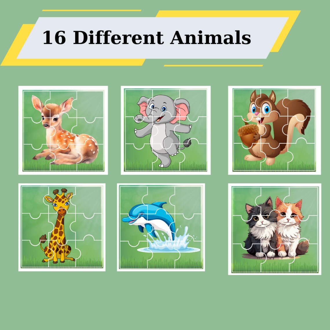 Animal Puzzle for Kids |puzzle | Fine Motor | Homeschool |children's ...