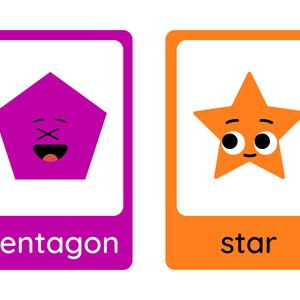 Shapes Flash Cards,educational Shapes Flashcards,preschool Shapes ...