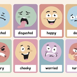 3 Different Emotions Flashcards Montessori Printable Learning Resources ...