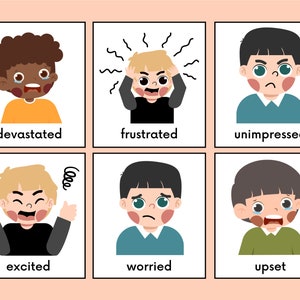 3 Different Emotions Flashcards Montessori Printable Learning Resources ...