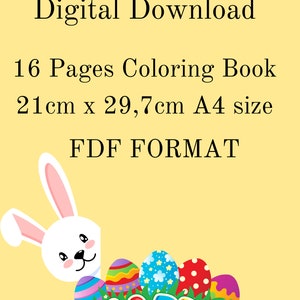 Easter Coloring Book,happy Easter,easter Activity Printable, Easter ...