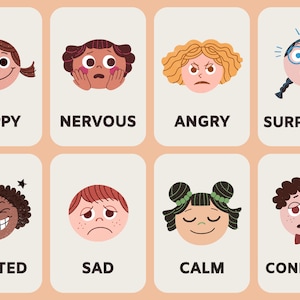 3 Different Emotions Flashcards Montessori Printable Learning Resources ...