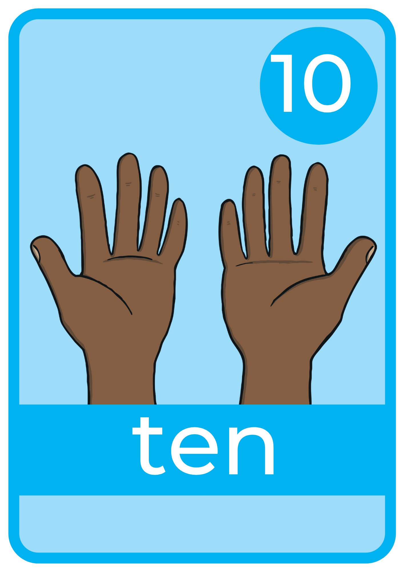 Finger Number Cards, Preschool Counting Flash Cards, Count and Clip ...