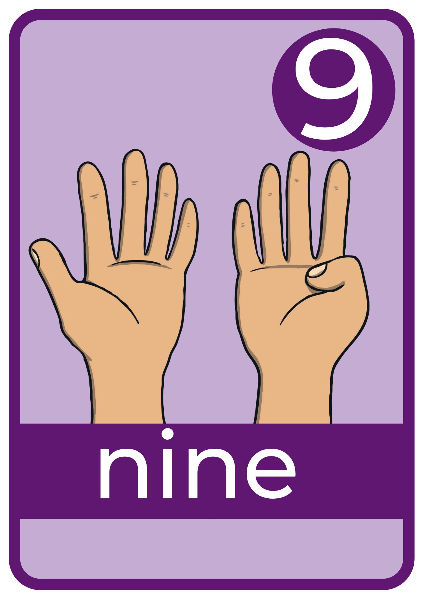 Finger Number Cards, Preschool Counting Flash Cards, Count and Clip ...