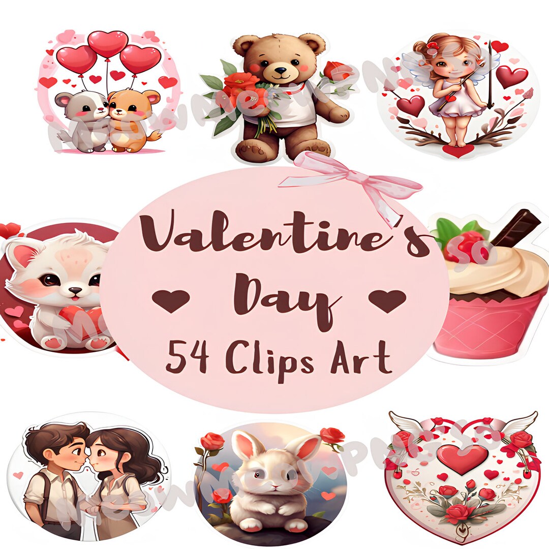 Cute PNG Images of Valentine's Day, Varied and Adorable Designs - Etsy