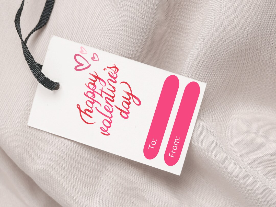 Valentine Gift Tag Printable, Printable Tag, Valentine Gift, Tag, Gift ...