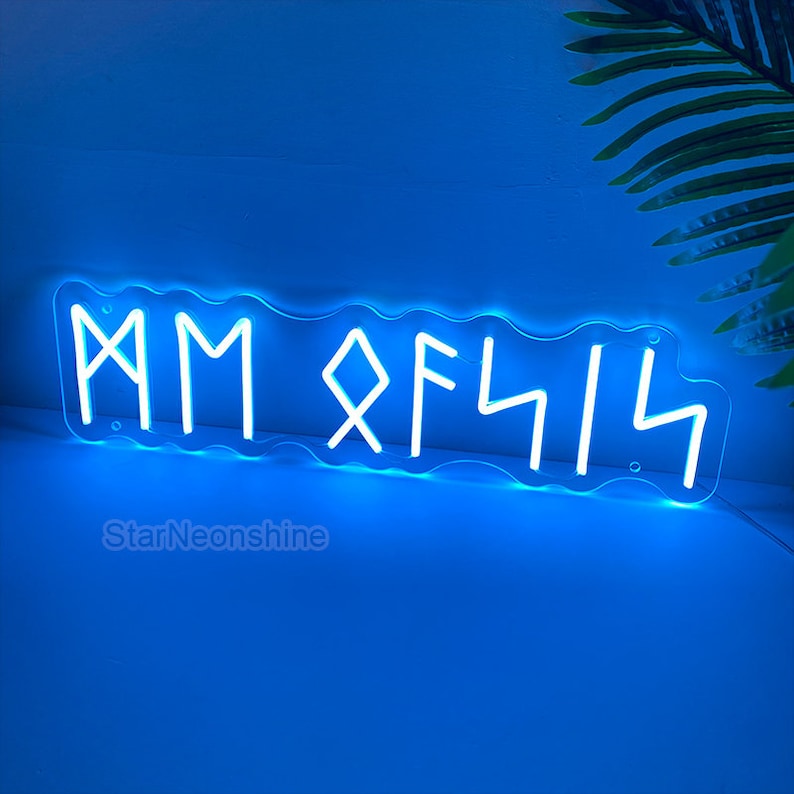 Personalized Viking Alphabet Name Neon Sign,custom Name in Rune Neon ...