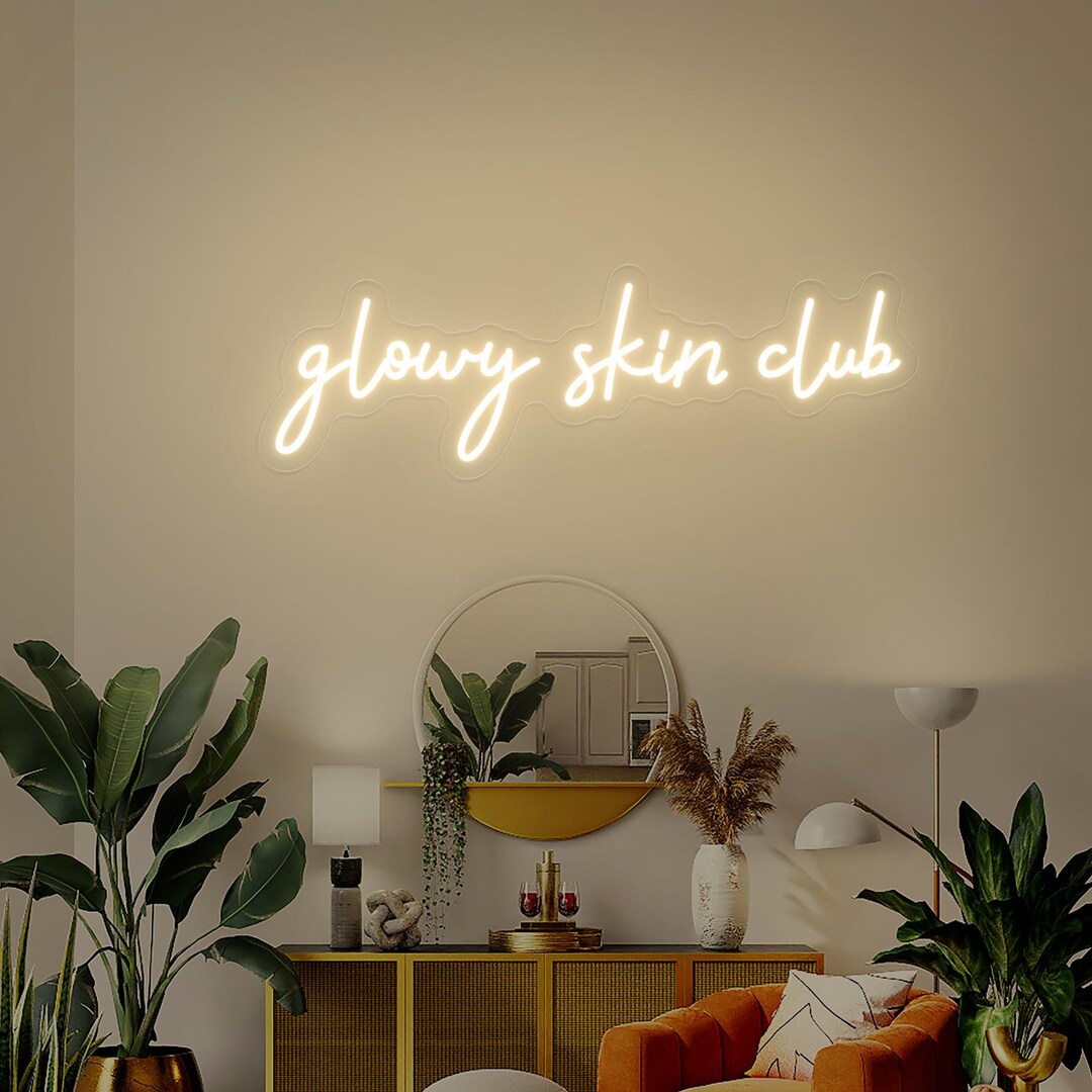 Glowy Skin Club LED Neon Sign: Medspa Studio Decor - Etsy