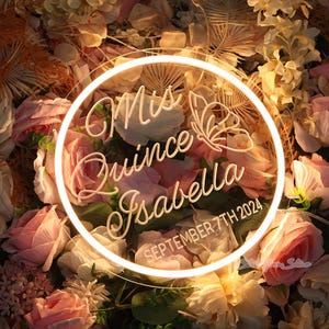 Custom Quinceañera Neon Sign: Mis Quince Birthday Party Decor - Etsy