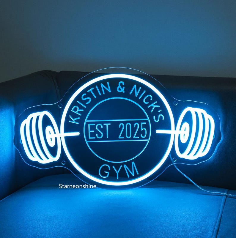 Custom Gym Neon Sign: Personalized Workout Room Decor - Etsy