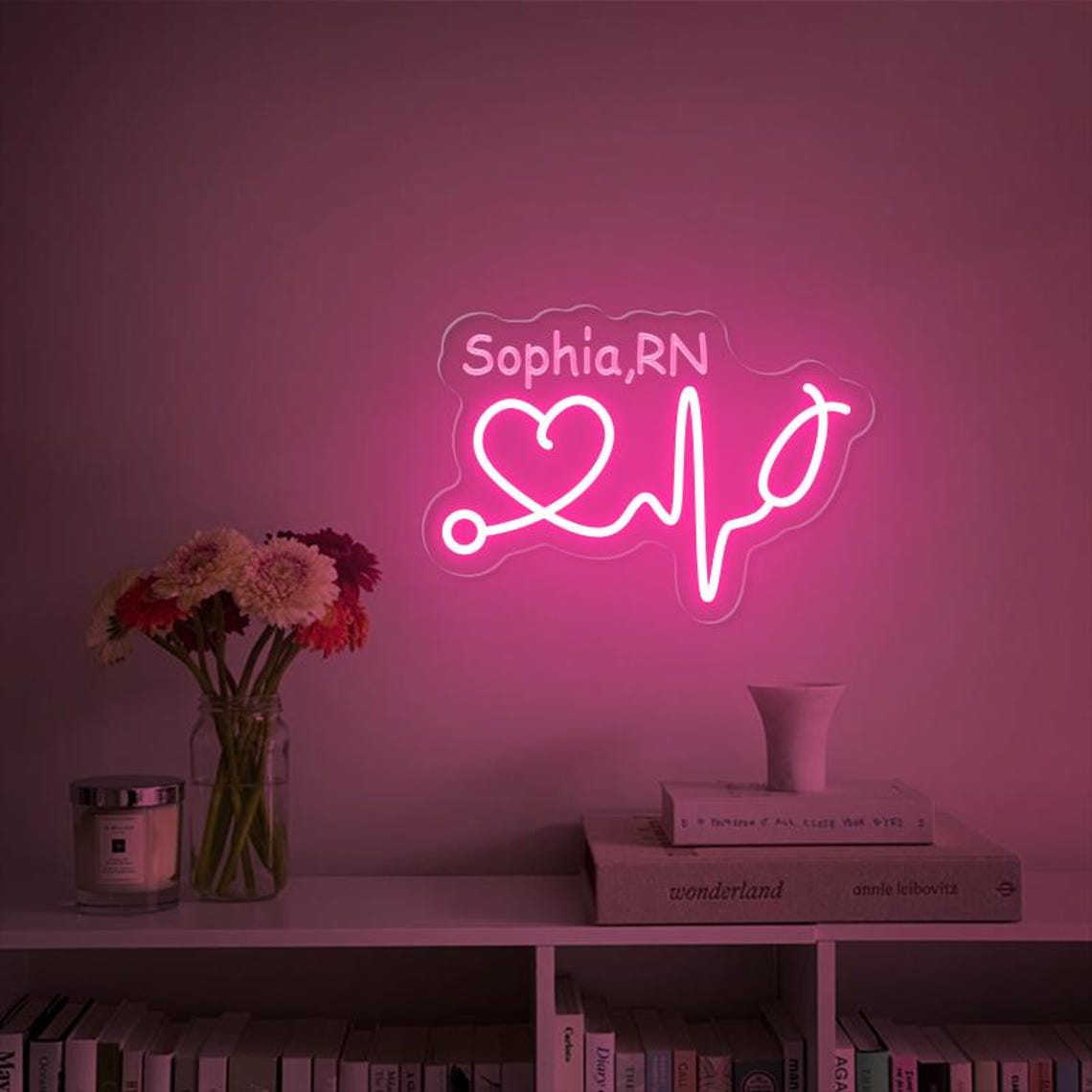 Custom Nurse Name Neon Sign,nurses Week Gift,nursing Decorations ...