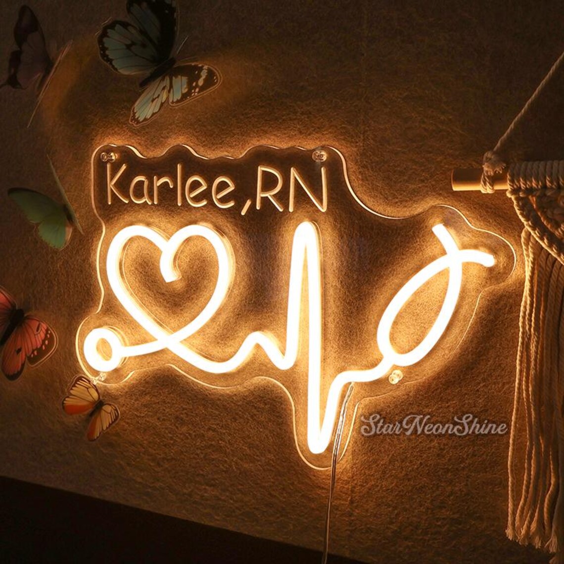 Custom Nurse Name Neon Sign,nurses Week Gift,nursing Decorations ...