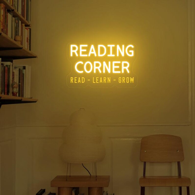 Reading Corner Neon Sign: Classroom Book Nook Decor - Etsy