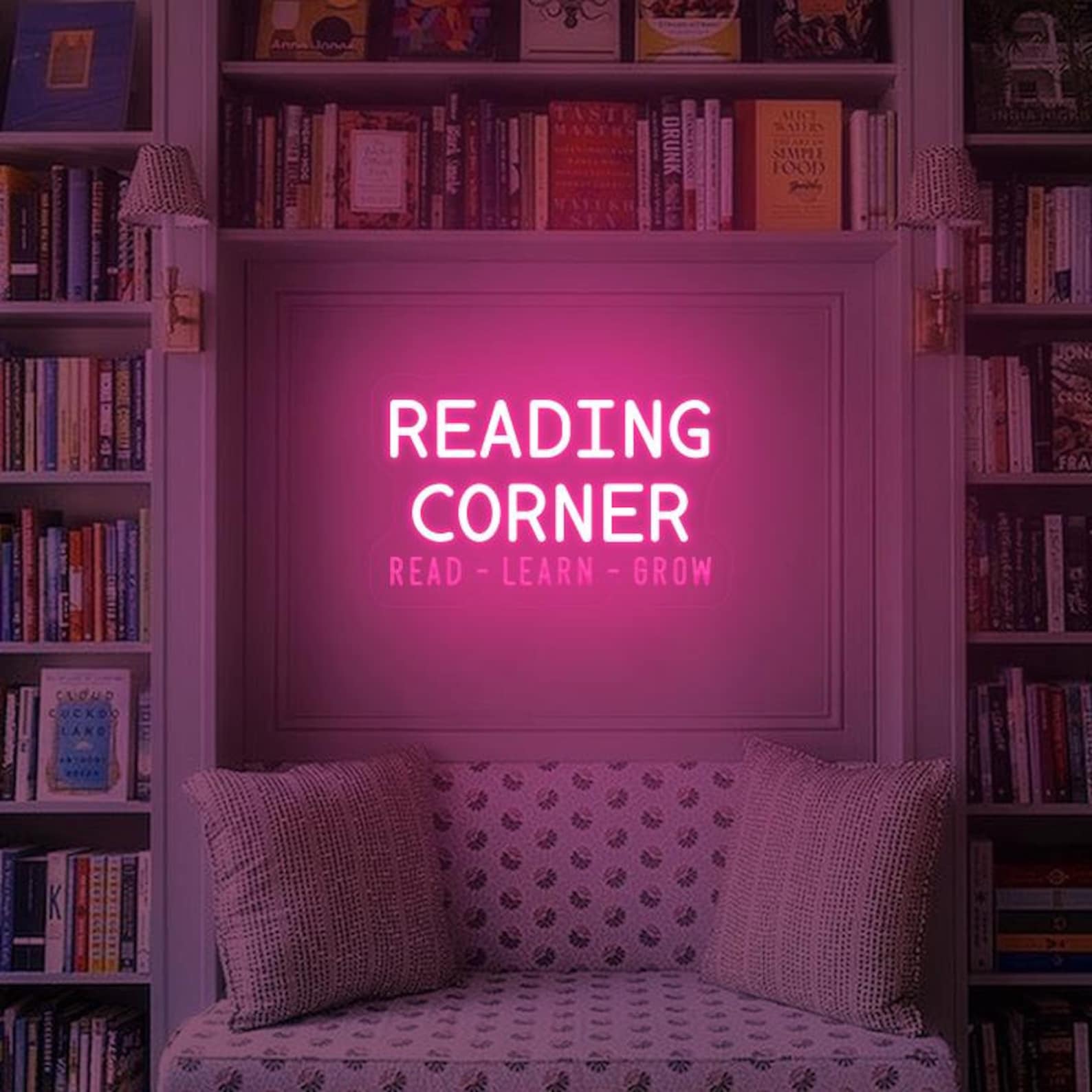 Reading Corner Neon Sign: Classroom Book Nook Decor - Etsy
