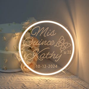 Mis Quince Birthday Name Neon Sign,custom Name 15th Birthday Party Neon ...