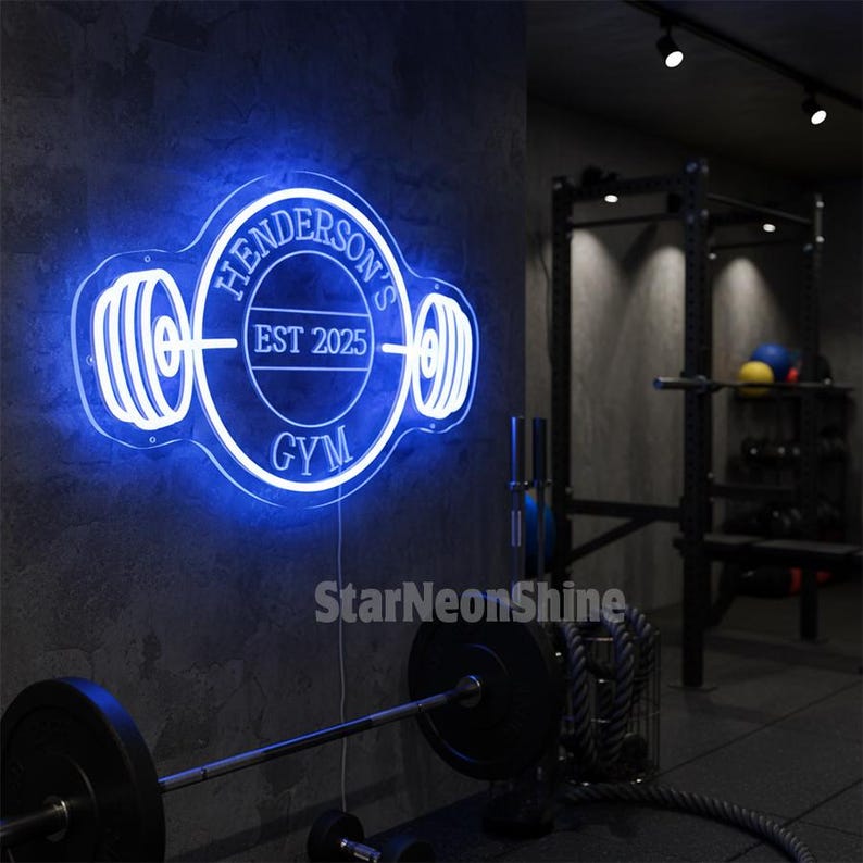 Custom Gym Neon Sign: Personalized Workout Room Decor - Etsy