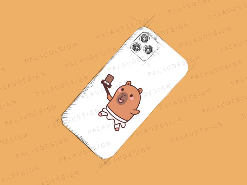 Cute Capybara Ballerina Clipart Set - Kawaii Cartoon Animal Vector ...