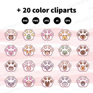 Kawaii Animal Paw Clipart: Squishy Taba Paws (digital Download) - Etsy