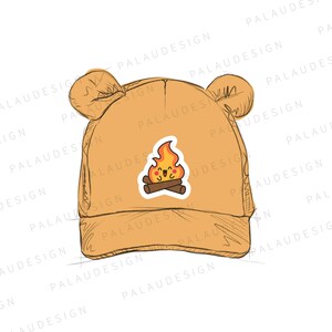 Cozy Campfire Character Clipart Collection - Instant Download, Outline ...