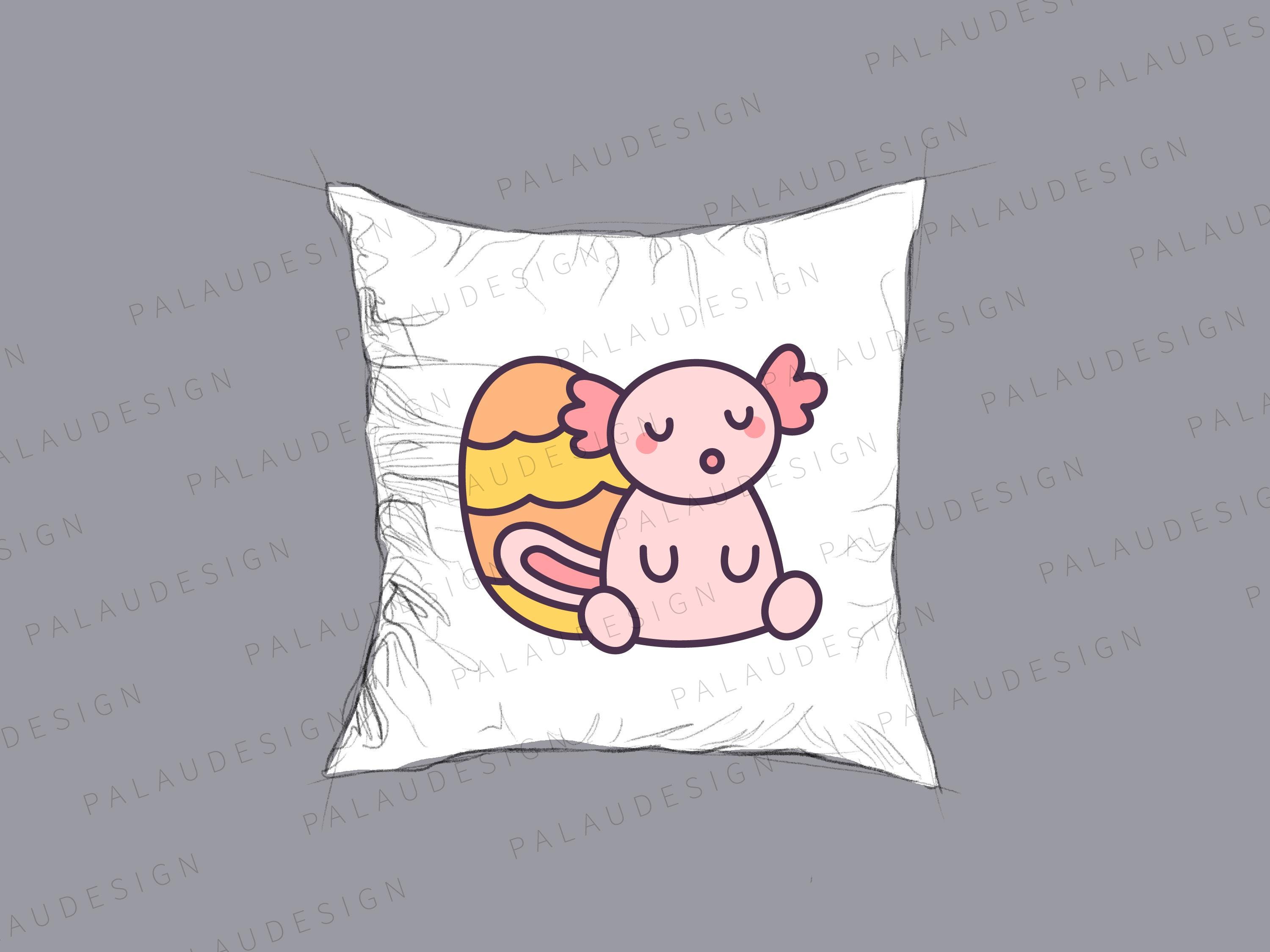 Easter Axolotl Clipart, Cute Kawaii Cartoon Animal, Vector Outline ...