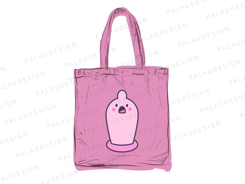Cute Condoms Digital Clipart Funny Svg Png Outlines Instant Download Kawaii Vector Graphics