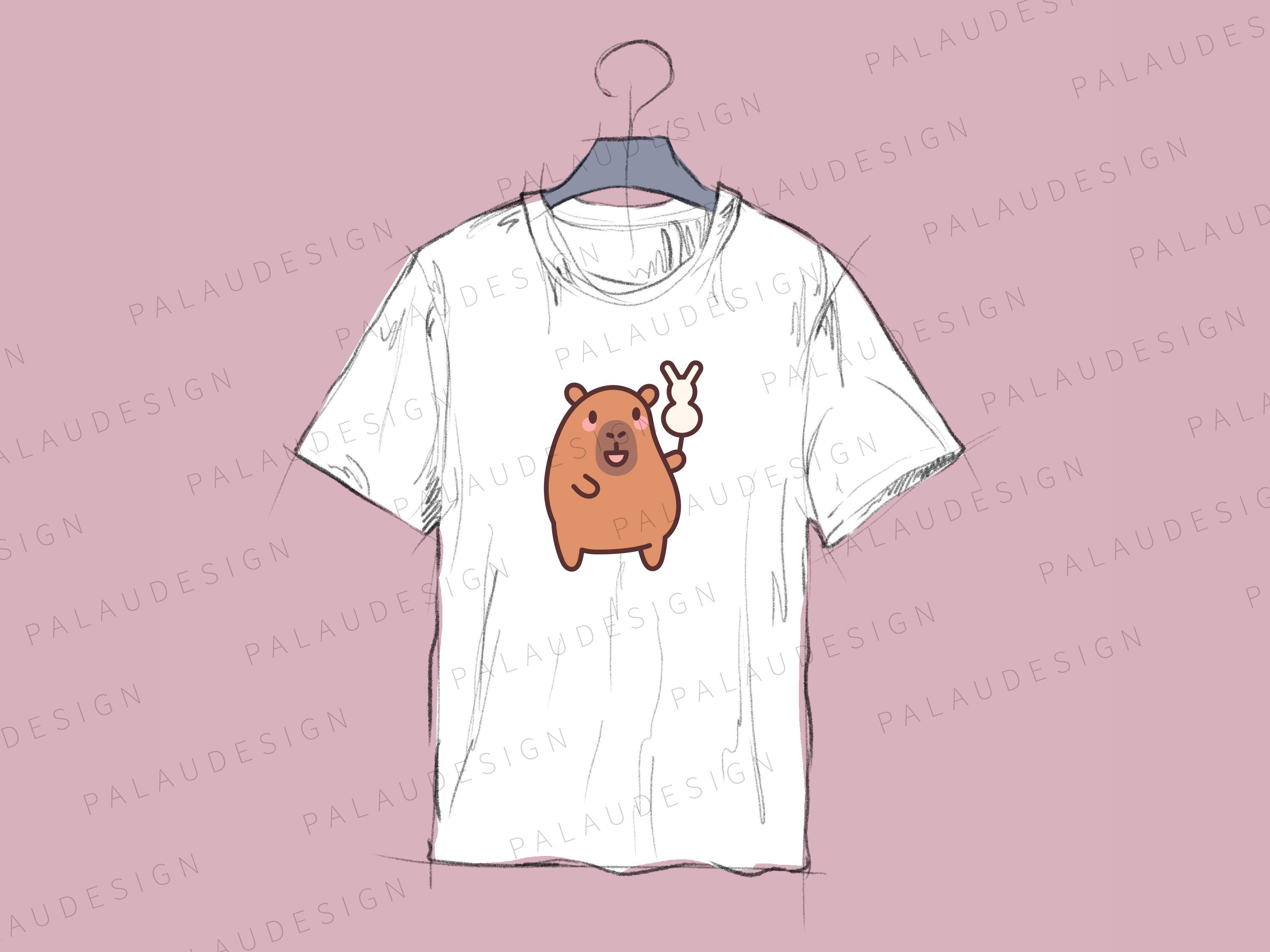 Easter Capybara Clipart, Cute Kawaii Cartoon Animal, Vector Outline ...