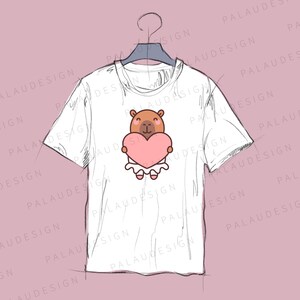 Cute Capybara Ballerina Clipart Set - Kawaii Cartoon Animal Vector ...