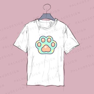 Cute Kawaii Soft Squishy Paw Print Clipart | Pastel Squishy Pet Paws ...