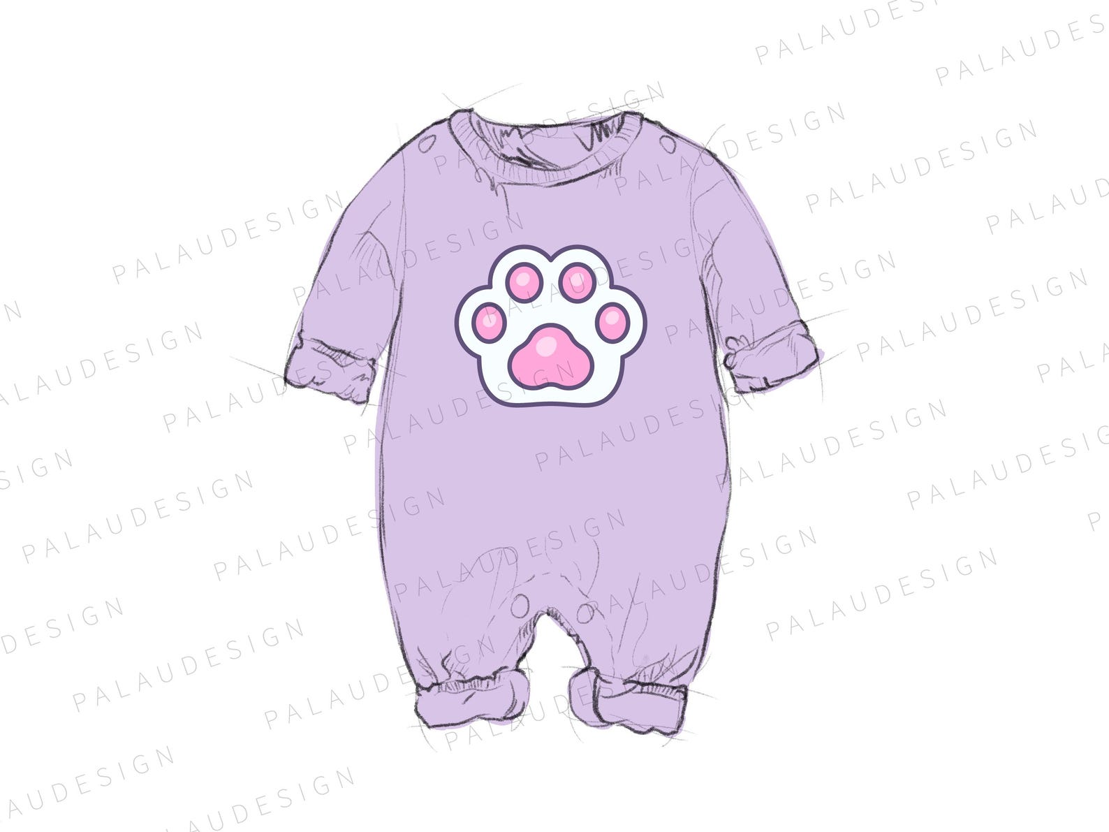 Cute Kawaii Soft Squishy Paw Print Clipart | Pastel Squishy Pet Paws ...