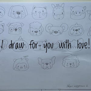 Cute Animal Face Clipart Set – Kawaii Cartoon Animal Head Illustrations ...