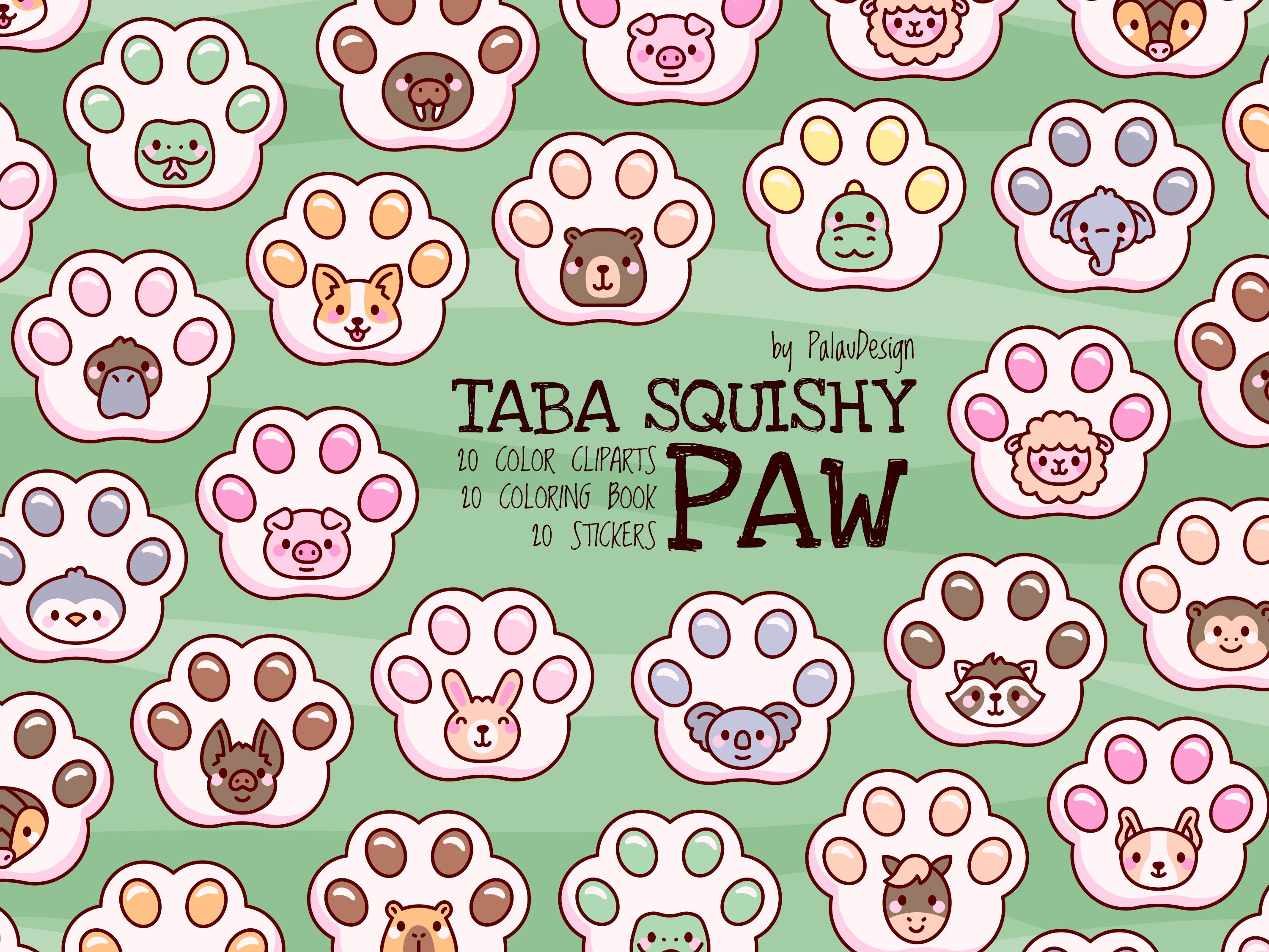 Kawaii Animal Paw Clipart: Squishy Taba Paws (digital Download) - Etsy