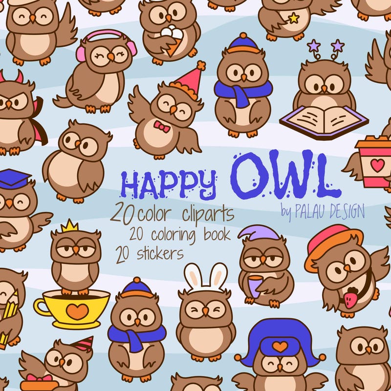 Owl Doodle - Etsy
