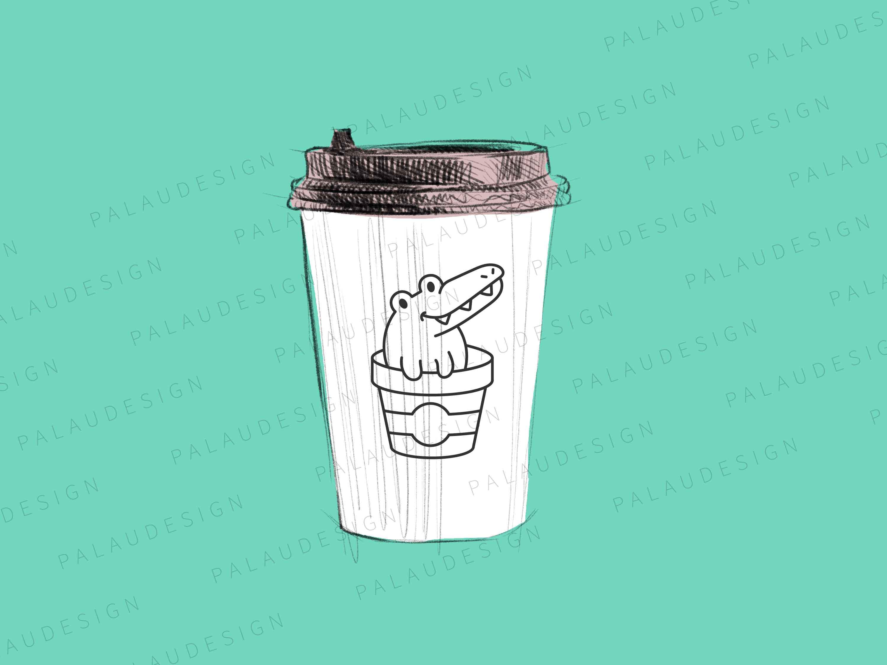 Cute Kawaii Cartoon Animals in Cups Clipart Coloring Pages and Stickers ...