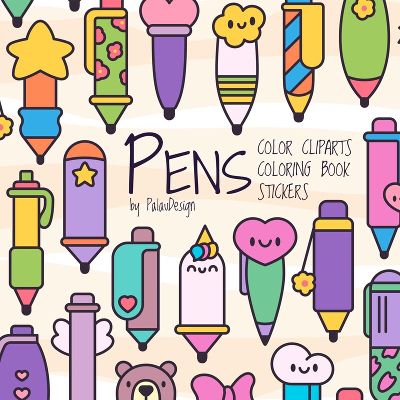 Pens With Cartoons - Etsy