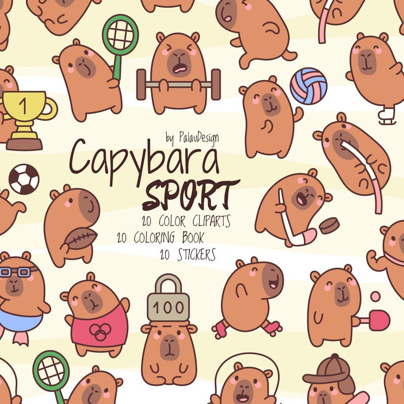 Cute Capybara Stickers - Etsy