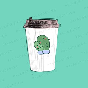 Editable Cacti Lover's Clipart - Fun Outline Doodles, Printable SVG ...